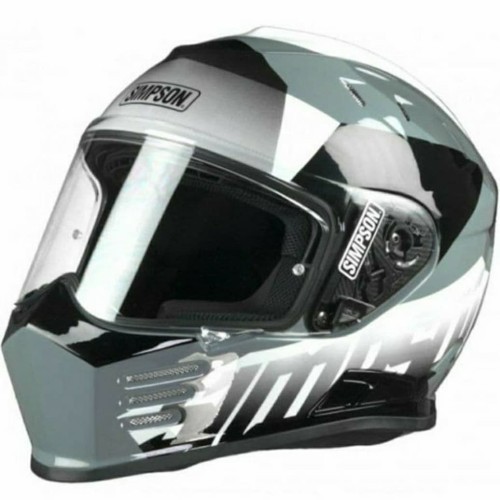 Jual [New] Simpson Venom Army White Helm Full Face Helm Motor Terbatas ...