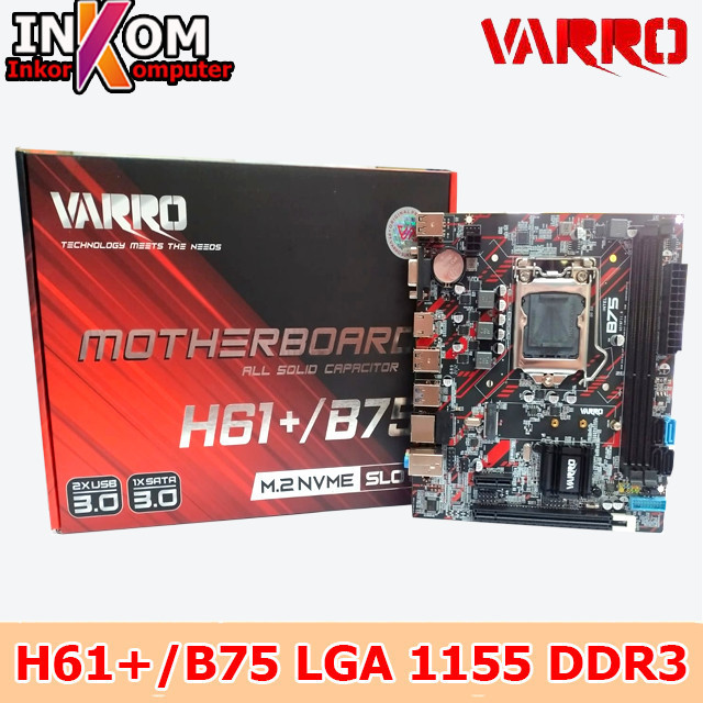 Jual MOTHERBOARD MAINBOARD MOBO H61 LGA 1155 VARRO NVME NEW | Shopee ...
