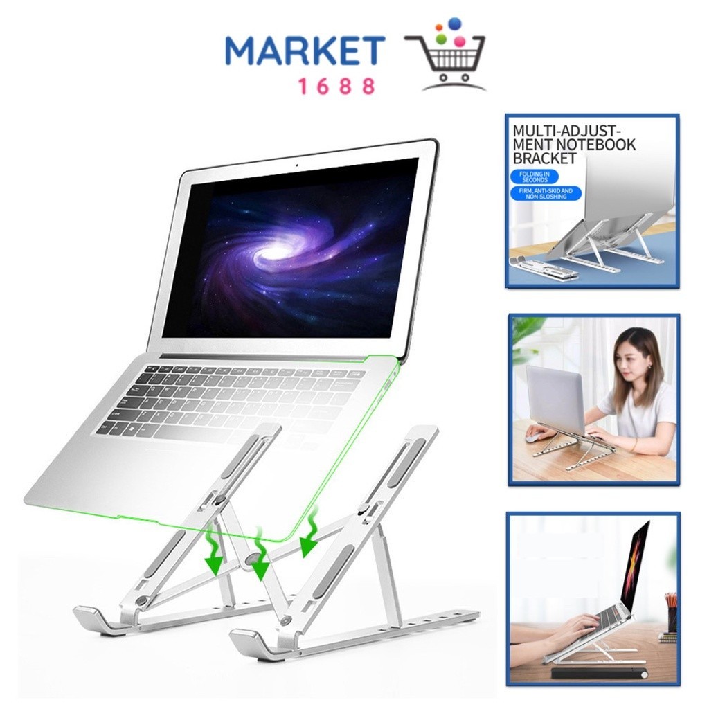 Jual Market1688 Stand Holder Laptop Portable Folding Stand Lipat Anti ...