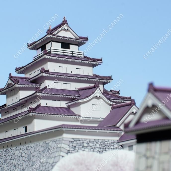 Jual Papercraft DIY Miniatur Kastil Aizu Tsuruga Jepang Miniature ...