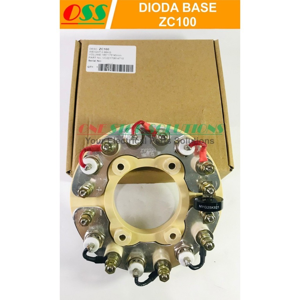 Jual [New Ori] Dioda Diode Base Zx 100-12 Set 100A 1200V Untuk Dinamo ...