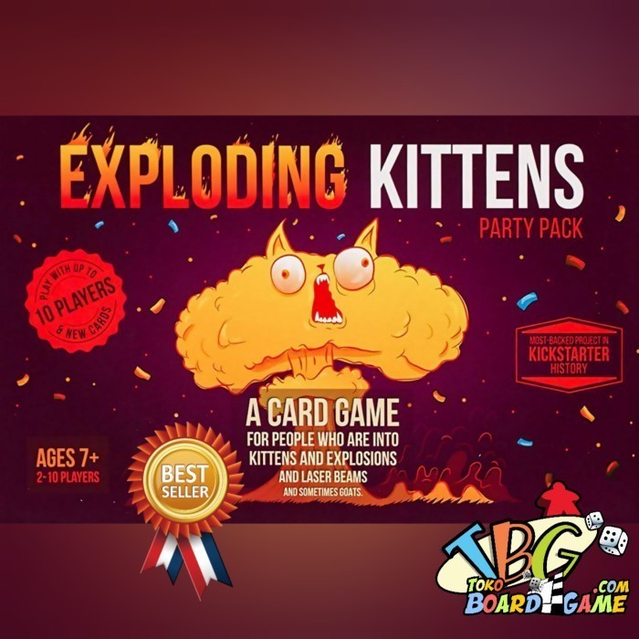 Jual Baru Bundle Exploding Kittens Party Pack Card Sleeves - Board Game ...
