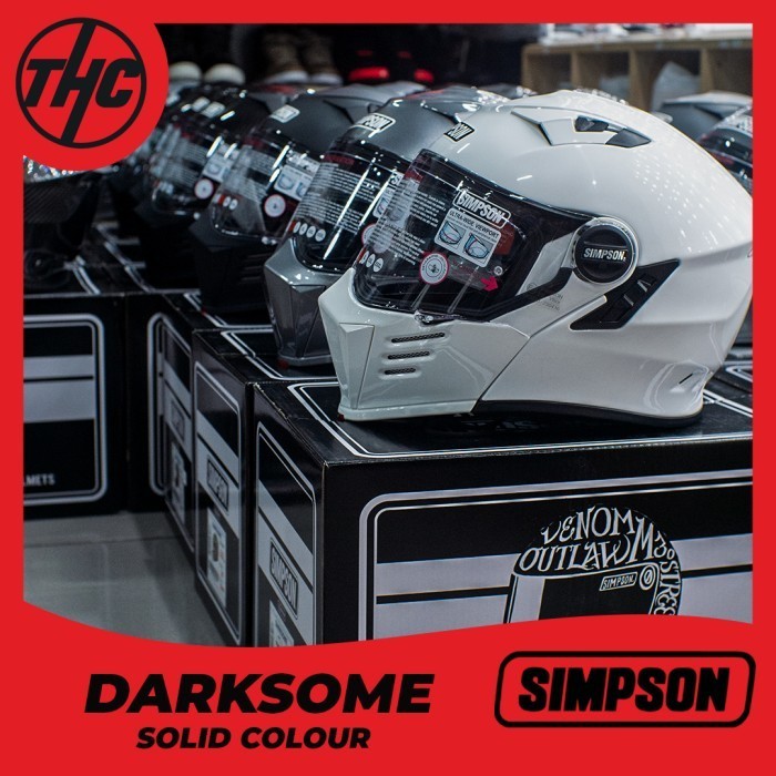 Jual SIMPSON DARKSOME SOLID MODULAR FULL FACE HELMET ORIGINAL HELM ...