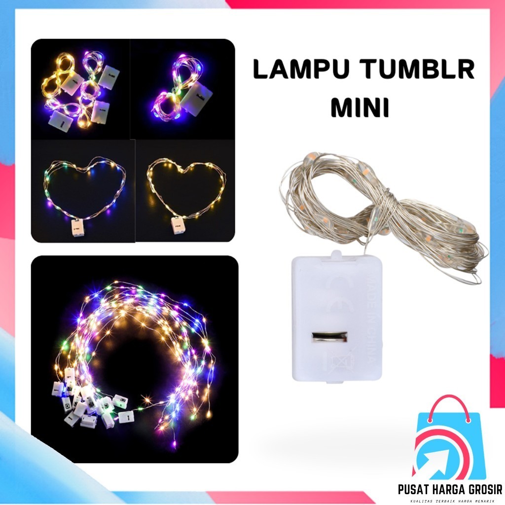 Jual PHG - Lampu Tumblr Kawat Mini 1 2 3 5 Meter Lampu Hias Dekorasi ...