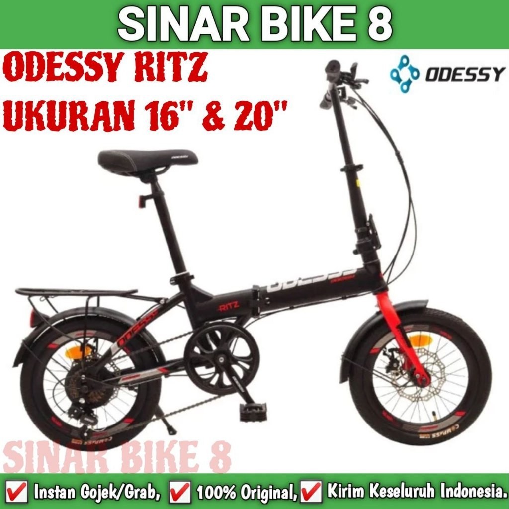 Jual Sepeda Lipat Ukuran 16 & 20 Inch Odessy Ritz 2052 7 Speed Rem Cakram | Shopee Indonesia