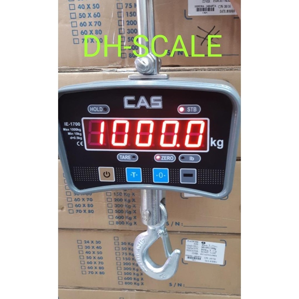 Jual Timbangan Digital Gantung Industri Cas Ie1700 Kap 300Kg - 1Ton ...