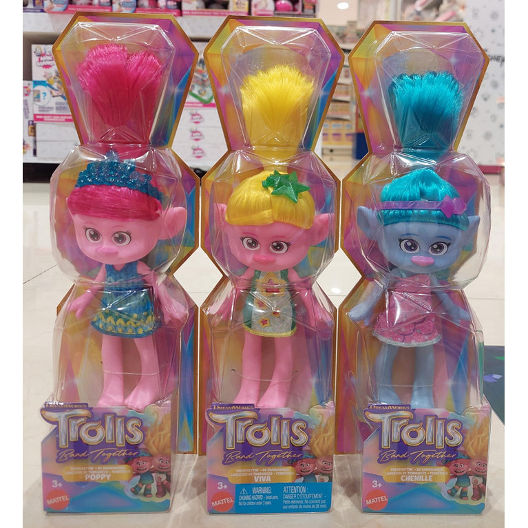 Jual [COD] Sale: Trolls Band Together Poppy/ Viva/ Chenille 3 Mattel ...