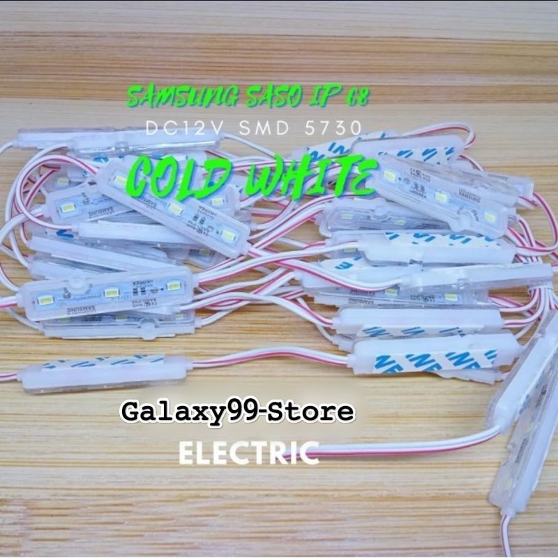 Jual Led module samsung saso 5730 SMD DC 12V 1P68 1.5W TRANSPARAN | Shopee Indonesia