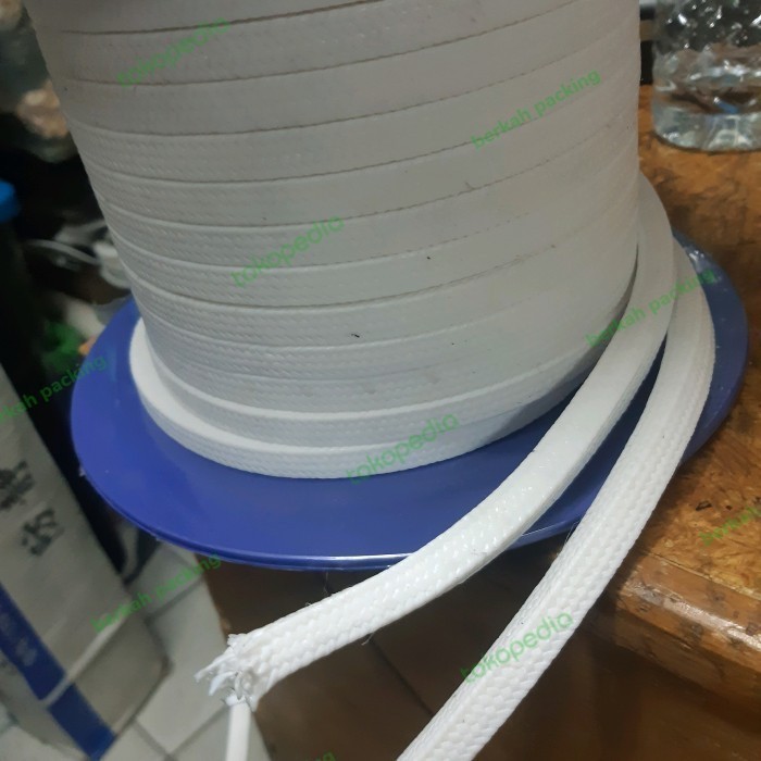 Jual [Baru] Gland Packing Teflon Ptfe 6M X 6Mm Fure Teflon X 1Roll ...