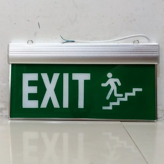 Jual lampu exit LED 3 Watt , orang turun tangga | Shopee Indonesia
