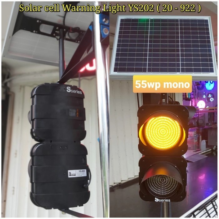 Jual Traffic Warning Light Solar Cell Double Led | Shopee Indonesia