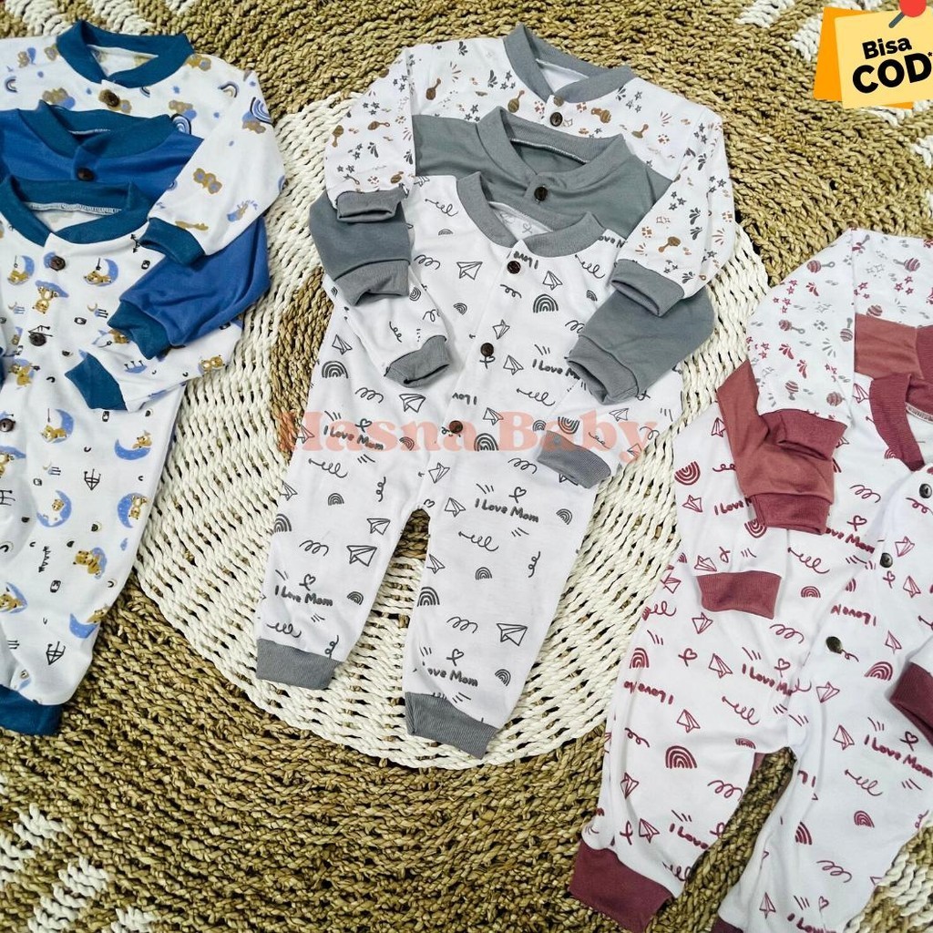 Jual Sleepsuit Bayi Baru Lahir 0 3 Bulan Jumper Bayi Lengan Panjang ...