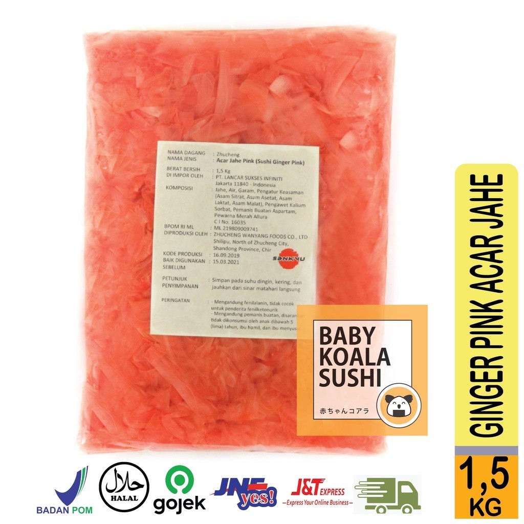 Jual Gari Pink Acar Jahe Pink Manis 1 Kg Halal Gary Ginger Piled For ...