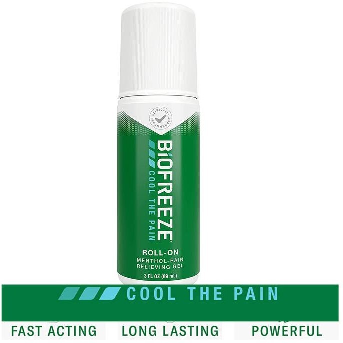 Jual Biofreeze Roll-On Pain-Relieving Gel Menthol Cooling Pain Reliever ___Malla | Shopee Indonesia