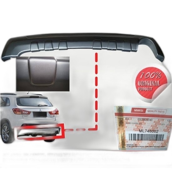 Jual Jual!! Spoiler Bumper Belakang Mitsubishi Outlander Sport ASLI ...