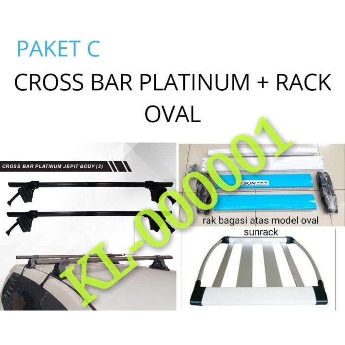 Jual PAKET ROOF RACK/RAK BAGASI ATAS MOBIL+KAKI RAK PLATINUM KARIMUN ...