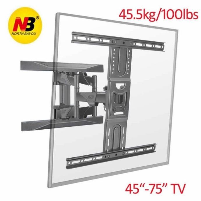 Jual HARGA DISC - NORTH BAYOU NB P6 ( 45 -75 INC ) SWIVEL TV BRACKET BRECKET FULL MOTION ...