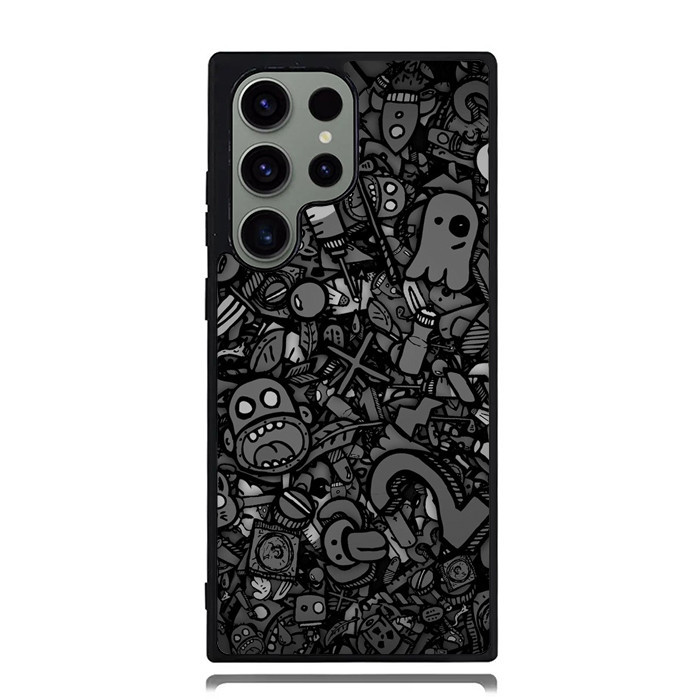 Jual Casing Case Custom Samsung S24 S23 S22 S21 S20 Ultra Plus FE Doodle Grey Cool P2127 ...