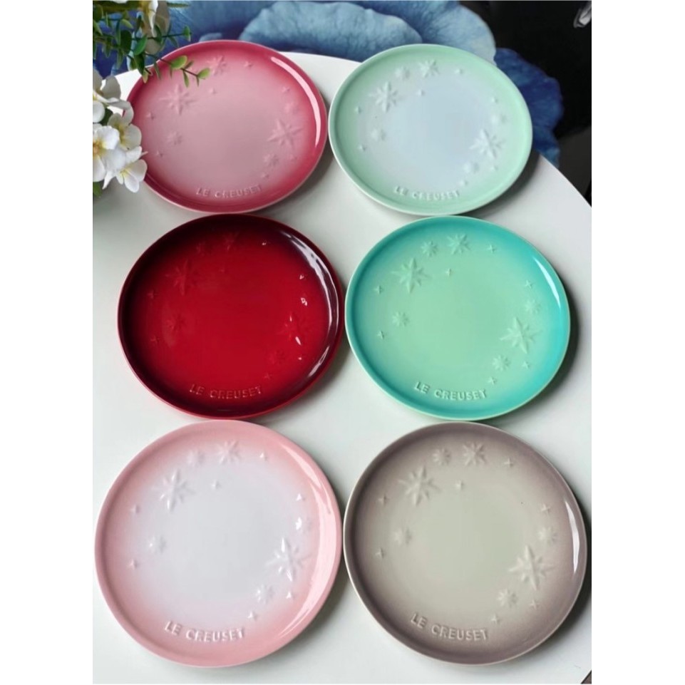 Jual Le Creuset Star Relief plate 19 cm isi 6 Cocok Untuk Hadiah dan ...