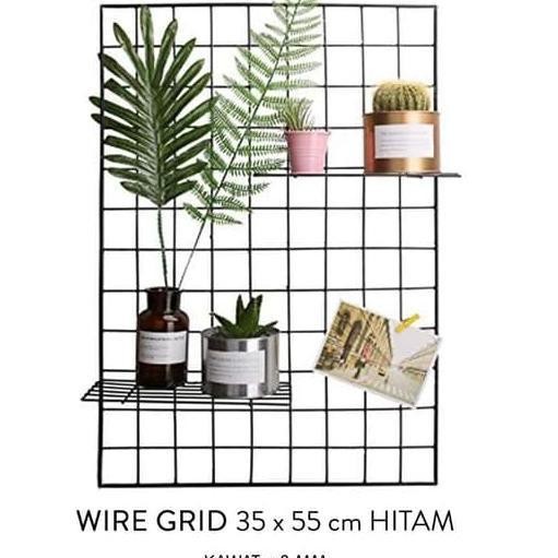 Jual HITS! WIRE GRID MESH 35 X 55 CM HITAM KAWAT RAM TEBAL DINDING ...