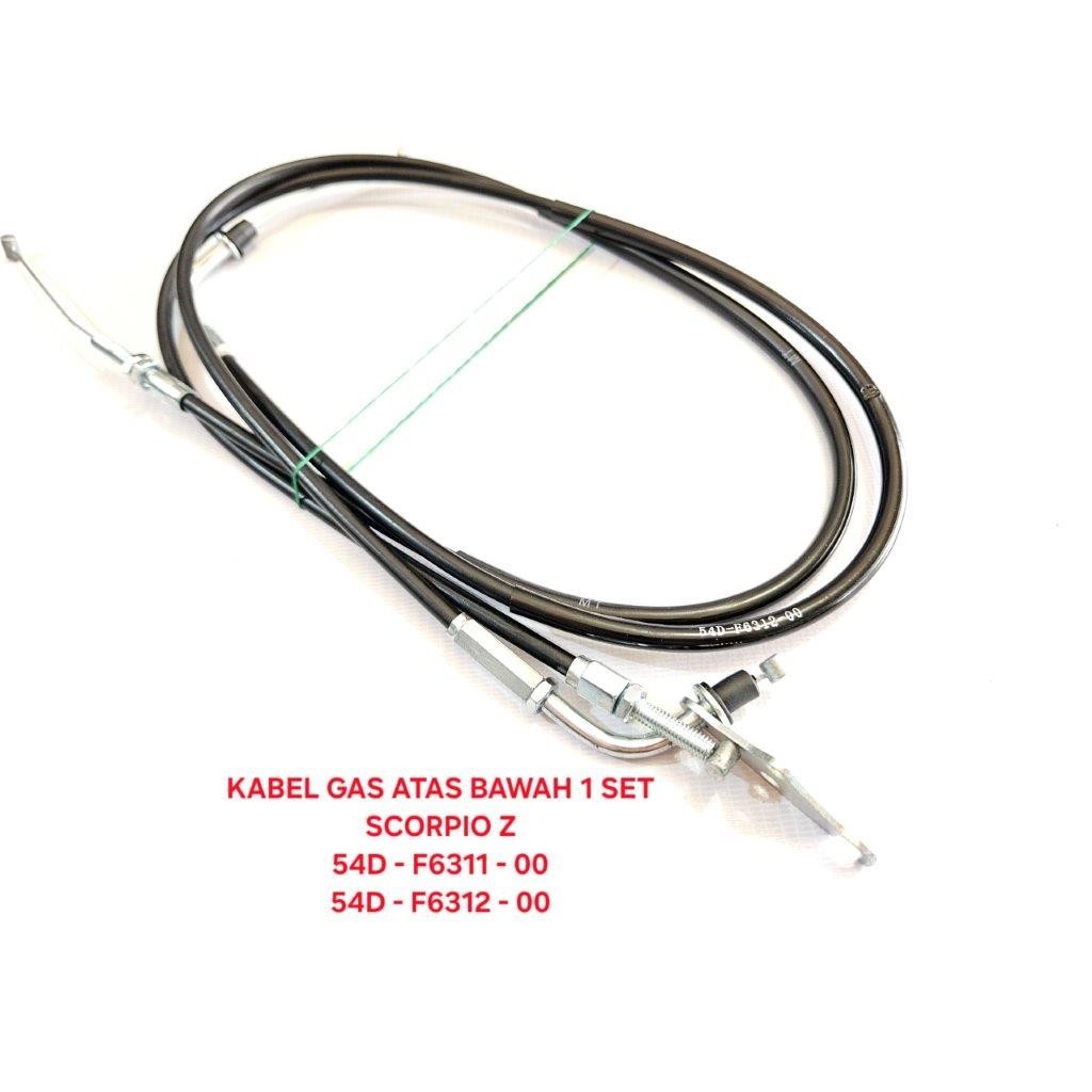 Jual KABEL GAS SCORPIO Z NEW 2010 ROBOT ATAS BAWAH 1 SET HIGH QUALITY ...