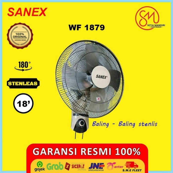 Jual Kipas Angin Dinding Tornado Besi 18 Inch / Wall Fan 18" Sanex WF-1879 | Shopee Indonesia