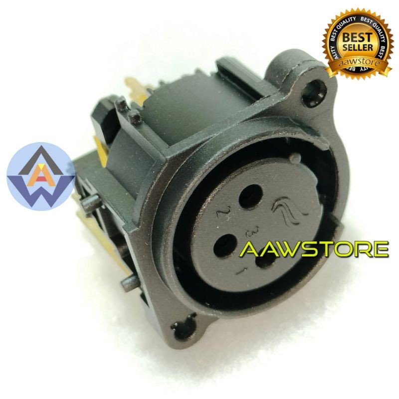 Jual Soket Canon XLR 3pin konektor input body pvc female cewek | Shopee ...