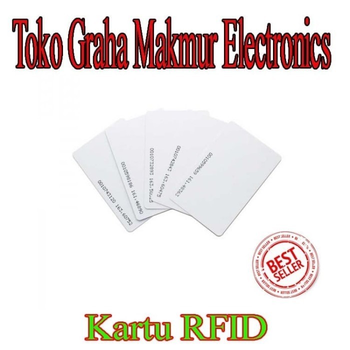 Jual kartu RFID 125 khz untuk access control access door 1pack isi 10 ...