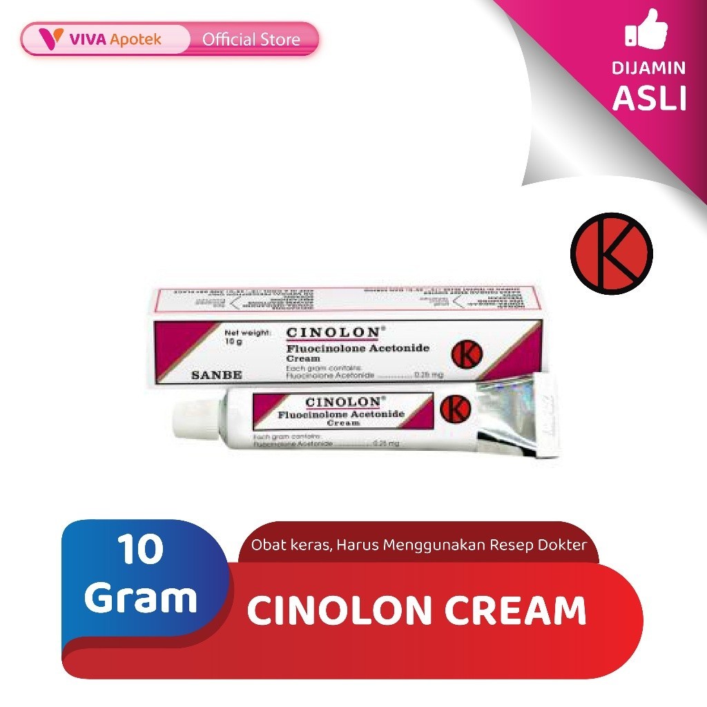 Jual Cinolon Cream / Infeksi Kulit / Alergi / Dermatitis (10 Gram ...