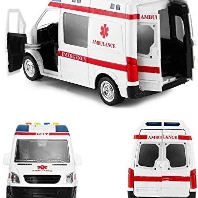 Jual Mainan mobil Van police Rescue Patrolman Ambulance police ambulan ...
