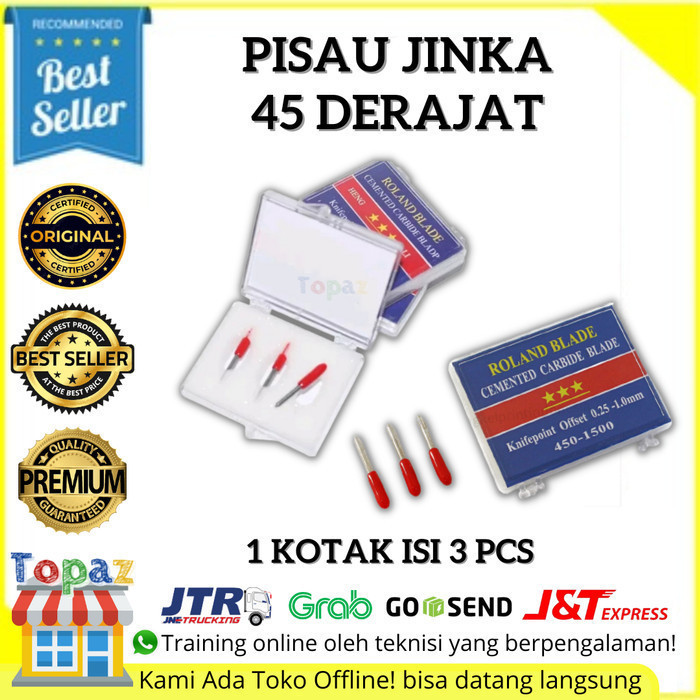 Jual SALE Diskon Mata Pisau Mesin Cutting Jinka // Roland Blade 45 Derajat Gilaa!!! Berkualitas ...