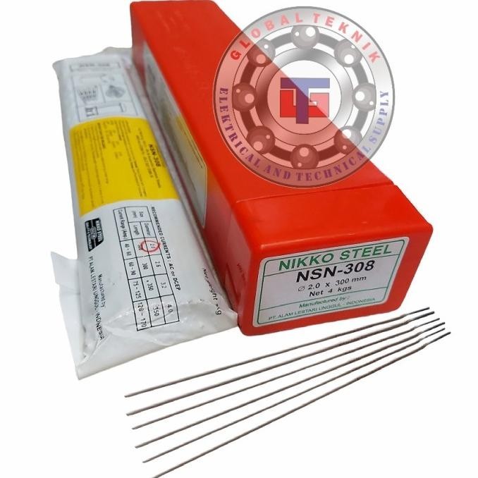 Jual Kawat las stainless steel 2.0 mm NSN308 Nikko steel (1 Kg) | Shopee Indonesia