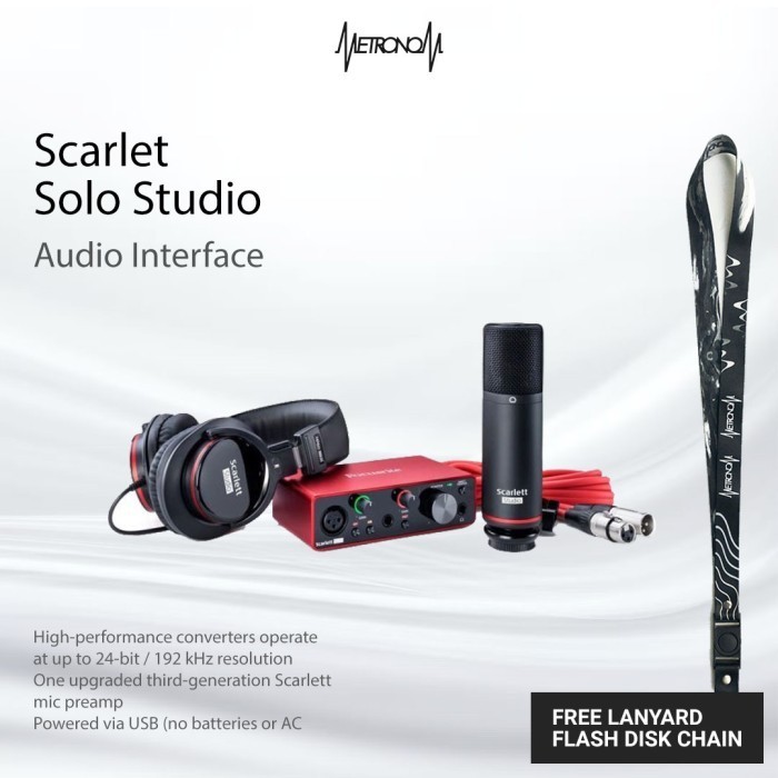 Jual PAKET RECORDING FOCUSRITE SCARLET SOLO STUDIO 3RD GEN(AUDIO ...