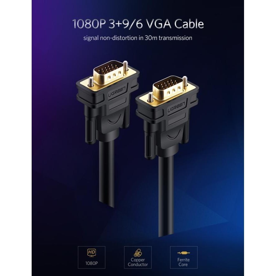Computer Display Cable 6FT VGA Cable Male To Male - 1080P HD Monitor ...