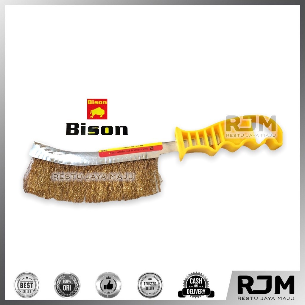 Jual [12 pcs] BISON Sikat Baja Sisir gg PVC - Kawat Kuningan Wire Brush ...