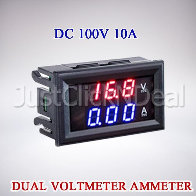 Jual Combo Dual Voltmeter Ammeter Digital DC Frame Volt Tegangan Ampere | Shopee Indonesia
