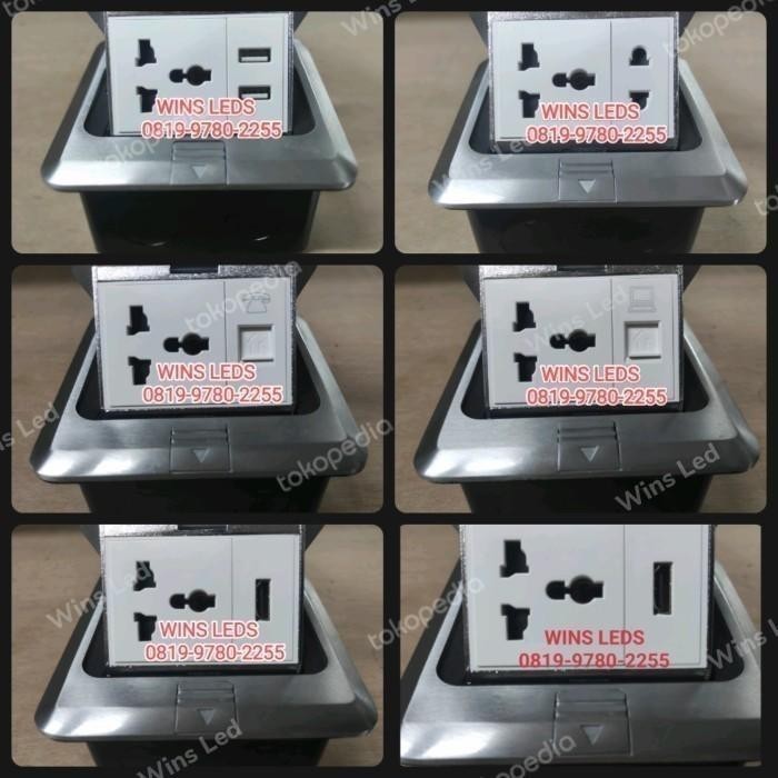Jual STOP KONTAK LANTAI FLOOR SOCKET STOP KONTAK ARDE EU + DATA LAN ...