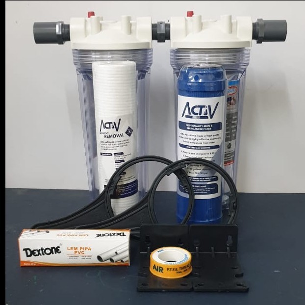 Jual PAKET FILTER AIR FERROLITE ACTIV CLEAR 2 HOUSING / FILTER AIR BESI ...