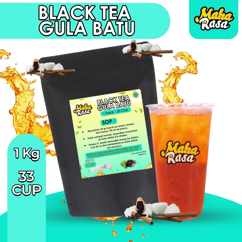 Jual MAHA RASA - Black Tea Gula Batu Bubuk Minuman Instan (1 KG) | Shopee Indonesia