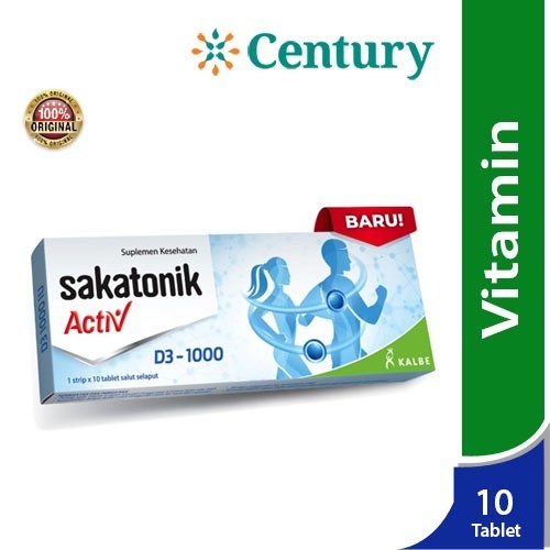 Jual Sakatonik Activ D3 1000 - Vitamin D3 1000 IU 1 Box 10 Tablet ...