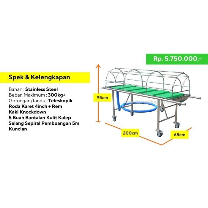 Jual Keranda Mayat 2 In 1 Multifungsi - Bisa Untuk Memandikan Jenazah ...