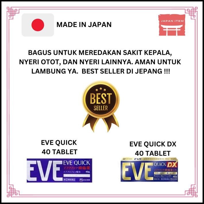 Jual Ready Stok Eve Quick Dx / Obat Sakit Kepala Original Japan | Shopee Indonesia