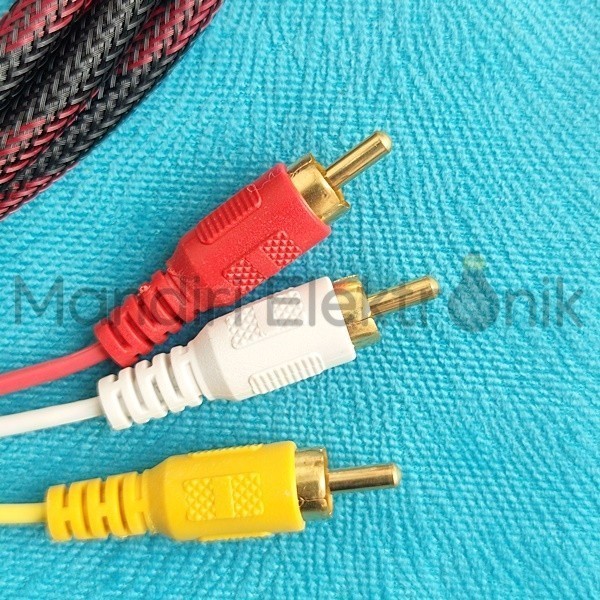 Jual Kabel Hdmi Ke 3 Rca/Av 1,5M Jaring Gold Plated Full Hd Kabel Hdmi Male Best | Shopee Indonesia