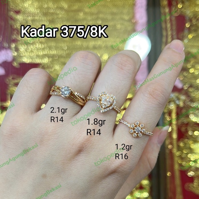 Jual CINCIN EMAS WANITA MODIS EMAS 375/8K CINCIN EMAS MUDA | Shopee ...