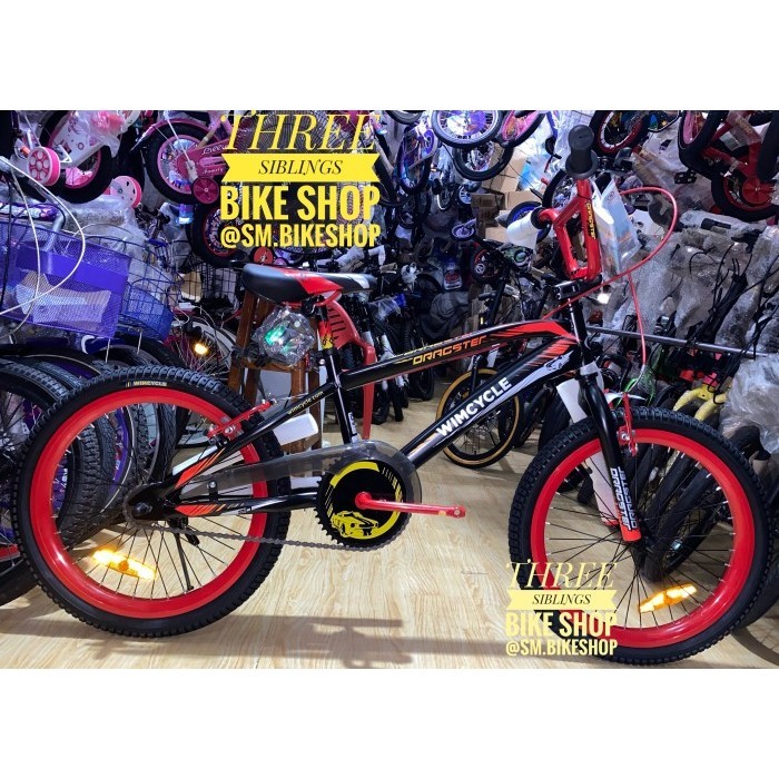 Jual SEPEDA BMX WIMCYCLE DRAGSTER 20 INCH BLACK RED | Shopee Indonesia