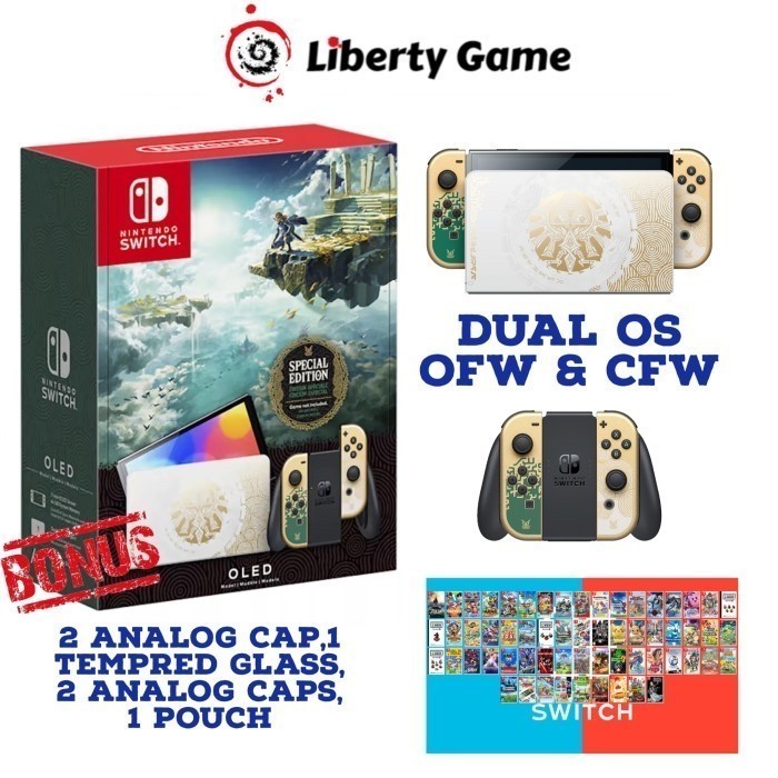 Jual Nintendo Switch OLED Console Zelda Totk Tears Of The Kingdom Full ...