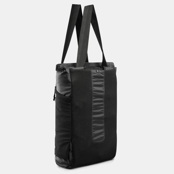 Jual Decathlon Forclaz Compact 2-In-1 Tote Bag - Travel 15 L Black ...