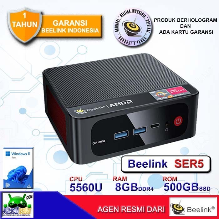 Jual Mini PC Beelink SER5 Ryzen 5560U 8/500GB NVMe WiFi 6E Windows 11 Pro | Shopee Indonesia