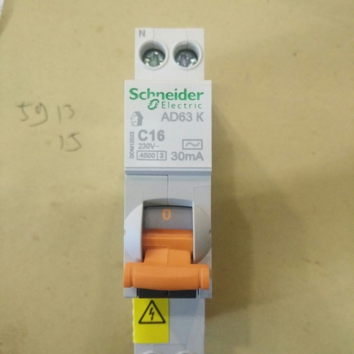 Jual RCBO SLIM (MCB + ELCB) 1P+N-C16A-30MA SCHNEIDER | Shopee Indonesia