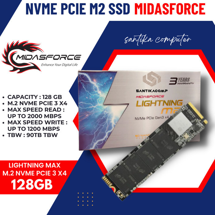 Jual M.2 Nvme Midasforce 128Gb M2 Nvme 128Gb Midas Pcie Gen3 X4 Ssd ...